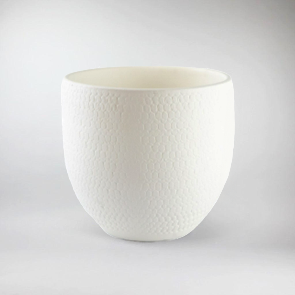 Textured White Plant Pot | Minimal Indoor Planter – Bloombox Club