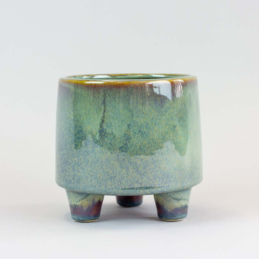 Ceramic Plant Pots with Three Legs: Teal & White Options – Bloombox Club